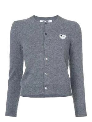 Play Comme Des Garcon Emblem Cardigan - Grey
