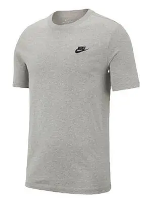 Nike Swoosh Logo Pure Cotton Short Sleeve Gray - Grey