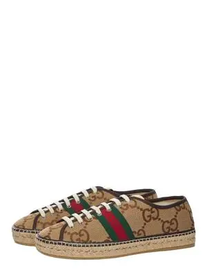 Gucci Maxi Gg Espadrilles - Camel Ebony/cocoa