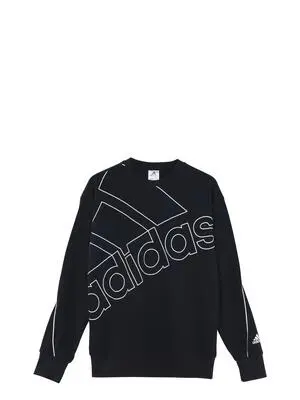 Adidas Giant Logo Crewneck Sweatshirt - Black