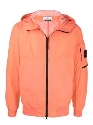 Stone Island Hooded Jacket - Orange