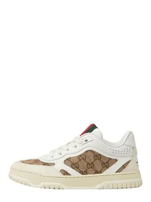 Gucci Re-web Gg Canvas Sneakers - Beige/ebony