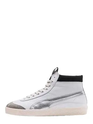 PUMA Rhude X Basket '68 Drizzle Sneakers - White/black