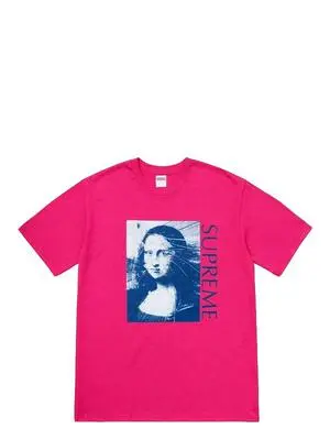 Supreme Supreme Ss18 Mona Lisa Tee Hot Pink Printing Short Sleeve Unisex Red Rose
