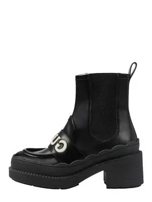 Gucci Ornella Leather Ankle Boots - Black