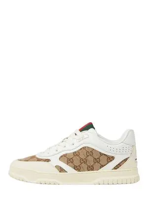 Gucci Re-web Gg Canvas Sneakers - White/beige/ebony