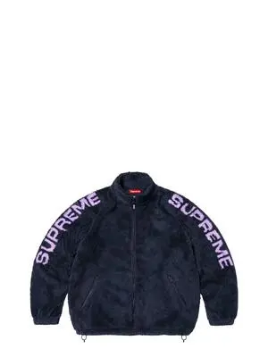 Supreme Shoulder Logo Fleece Jacket - Navy