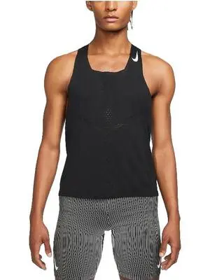 Nike Dri-fit Adv Aeroswift Racing Running Singlet - Black