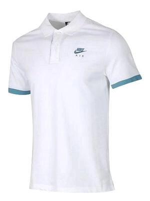 Nike Colorblock Lapel Short Sleeve Polo Shirt - White