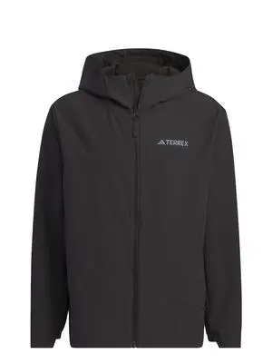 Adidas Brushed Soft Shell Hooded Jacket - Black