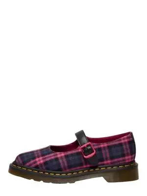 Dr. Martens Elphie Mj Tartan Mary Jane Shoes - Black/pink/multi