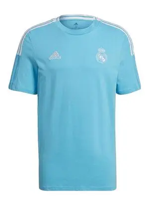Adidas Real Madrid Football Crew-neck Short Sleeve Tee - Light Blue