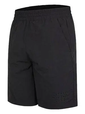 Adidas Neo Side Large Logo Athleisure Casual Sports Shorts - Black