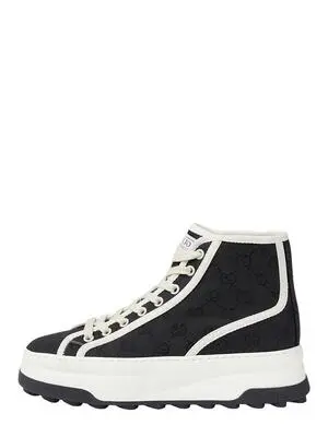 Gucci Gg Blooms High-top Sneakers - Black