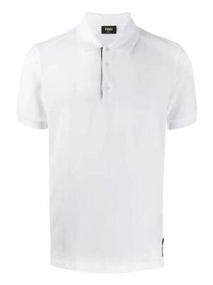 Fendi Ss21 Short Sleeve Polo Shirt - White