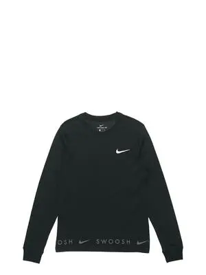 Nike Swoosh Long Sleeve Crewneck - Black