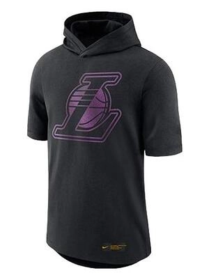 Nike Ss20 Lakers Short Sleeve Hooded Tee - Black