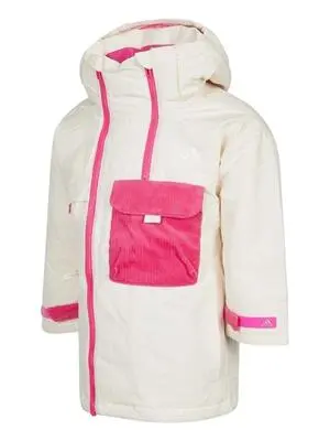 Adidas Down Parka Jacket - White/pink