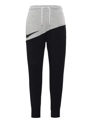 Nike Large Logo Splicing Knit Casual Sports Pants/trousers/joggers Autumn Black Gray Colorblock - Grey