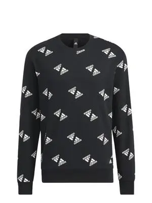 Adidas All-over Print Logo Crewneck Pullover - Default Color