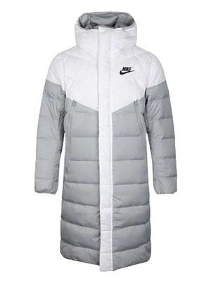 Nike Windrunner Down Fill Long Hoodie Jacket - Grey