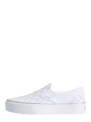 VANS Classic Slip-on Platform Checkerboard - Silver/grey