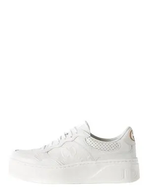Gucci Embossed Platform Sneakers - White