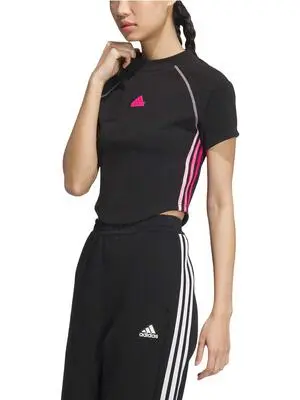Adidas Dance Crop T-shirt - Black/pink