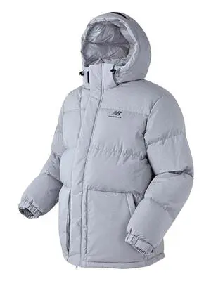 NEW BALANCE Down Jacket With Logo Detailing - Grey