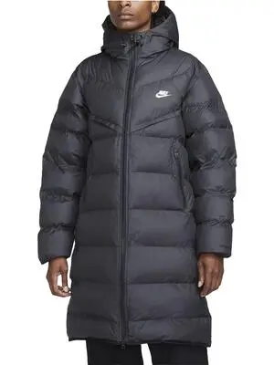 Nike Windrunner Primaloft Storm-fit Hooded Parka Jacket - Black/sail