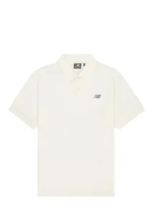NEW BALANCE Nb Logo Polo Shirt Asia Sizing - Ivory