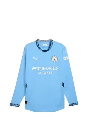 PUMA Manchester City 2024/25 Authentic Home Long Sleeve Jersey - Blue/white