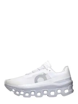 On Cloudmonster Low Top Lace-up Sneakers - White/glacier Grey