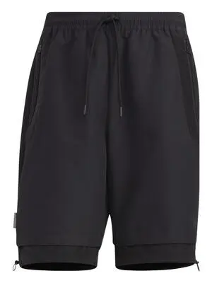 Adidas Sports Shorts With Zipper Closure And Drawstring Waist - Multi-color