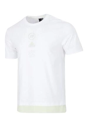 Adidas Colorblock Athleisure Casual Sports Short Sleeve White T-shirt - Multi-color