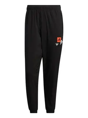 Adidas Mh Bp3 Wvpnt Logo Pattern Gym Sports Bundle Feet Autumn Black Pants - Default Color