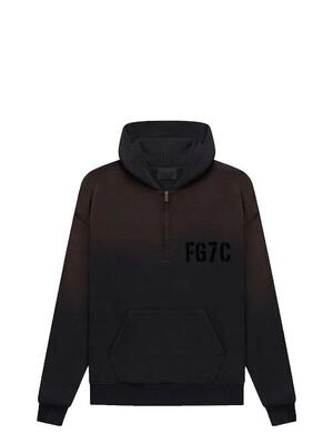 FEAR OF GOD Fear Of God L/s Half Zip Hoodie 'vintage Black'