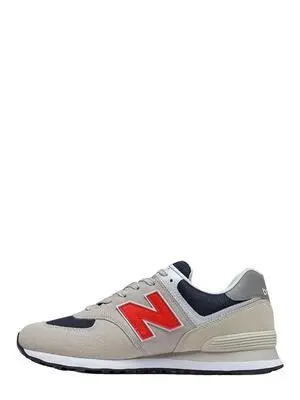 NEW BALANCE 574 Athletic Sneakers - Grey/red