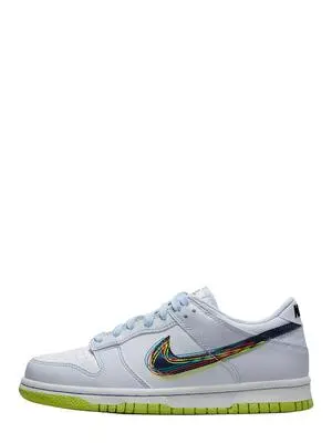 Nike Dunk Low "3d Swoosh" Lace-up Sneakers - Blue/green