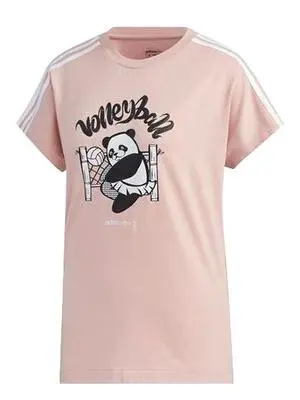 Adidas Neo Panda Volleyball Graphic T-shirt - Red