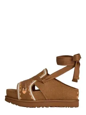 UGG UGG Goldenstar Hi Artistitch Embroidered Strappy Sandals Chestnut/multicolor