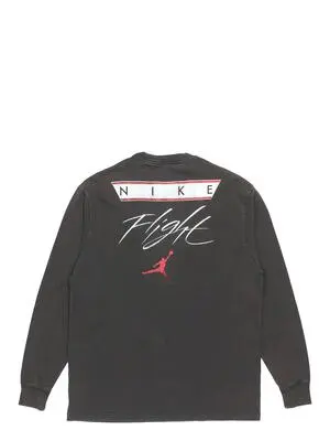 JORDAN Air Flight Crewneck Long Sleeve - Black