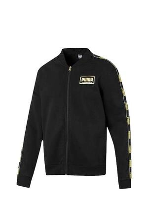 PUMA Fleece Track Jacket With Logo Detail - Black