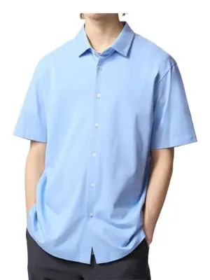 UNIQLO Uniqlo Airism Shirt-style Polo Shirt 'blue'