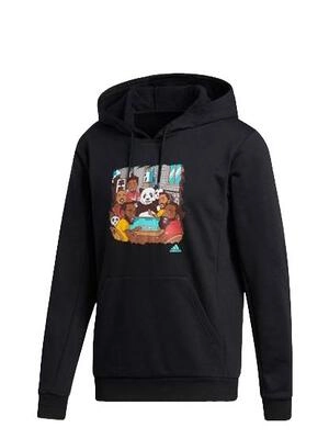 Adidas Adidas Comics Panda Printed Hoodie Black