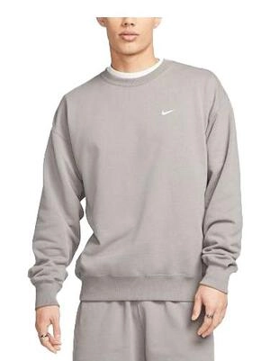 Nike Nike Solo Swoosh French Terry Crew Neck Top 'grey' Grey/multi-color
