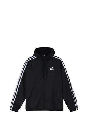 Adidas Woven Hooded Windbreaker Jacket - Black