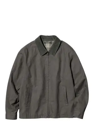 Uniqlo Zip-up Short Blouson Jacket - Olive Green