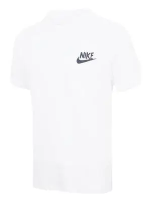 Nike Logo Alphabet Printing Round Neck Short Sleeve White T-shirt - Default Color