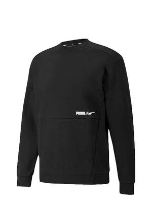 PUMA Winterized Crew Logo Sweatshirt - Black